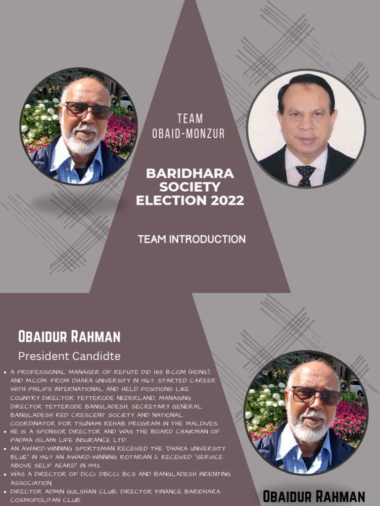 Team Profile Obaid Monzur Final Draft | PDF | Dhaka | World Politics
