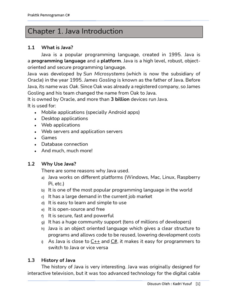 Java Module Minggu 2 Pdf Java Programming Language 5857