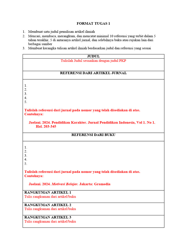 Format Tugas 1 | PDF