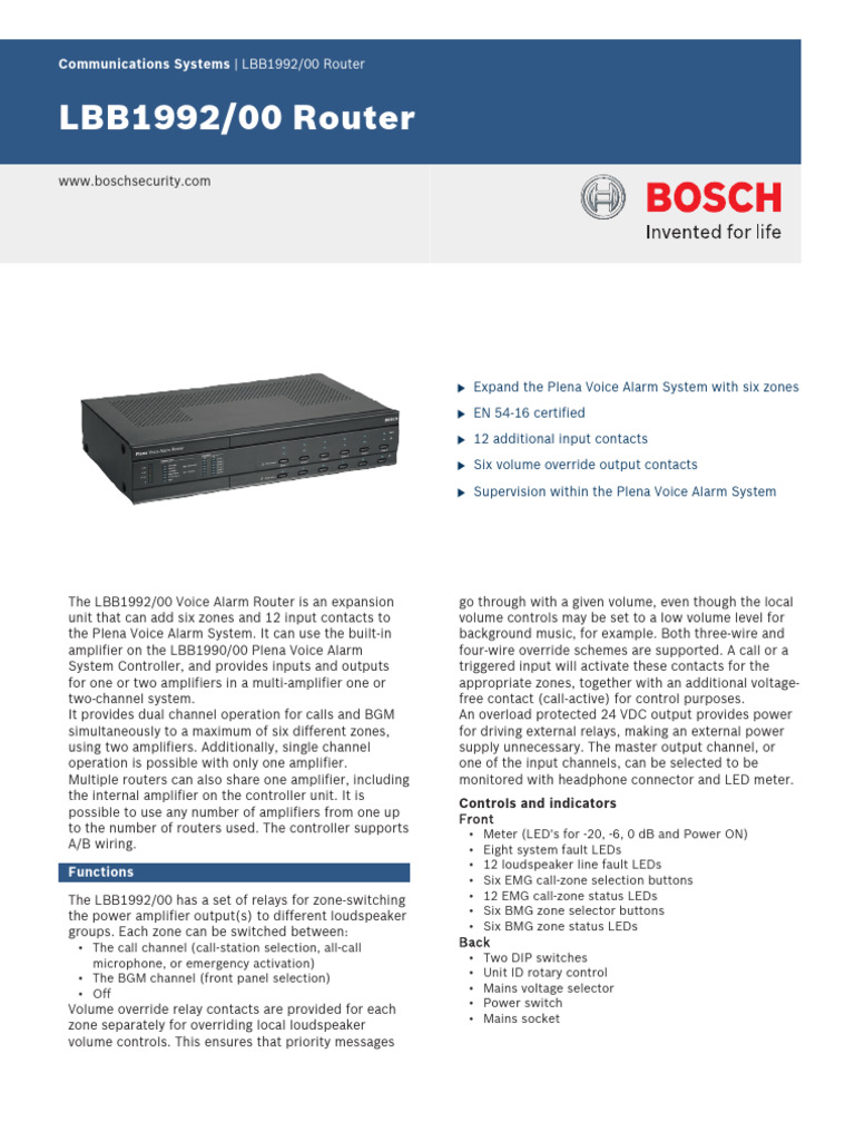 LBB1992 00 Data Sheet enUS 1893356299 | PDF | Amplifier | Mains Electricity