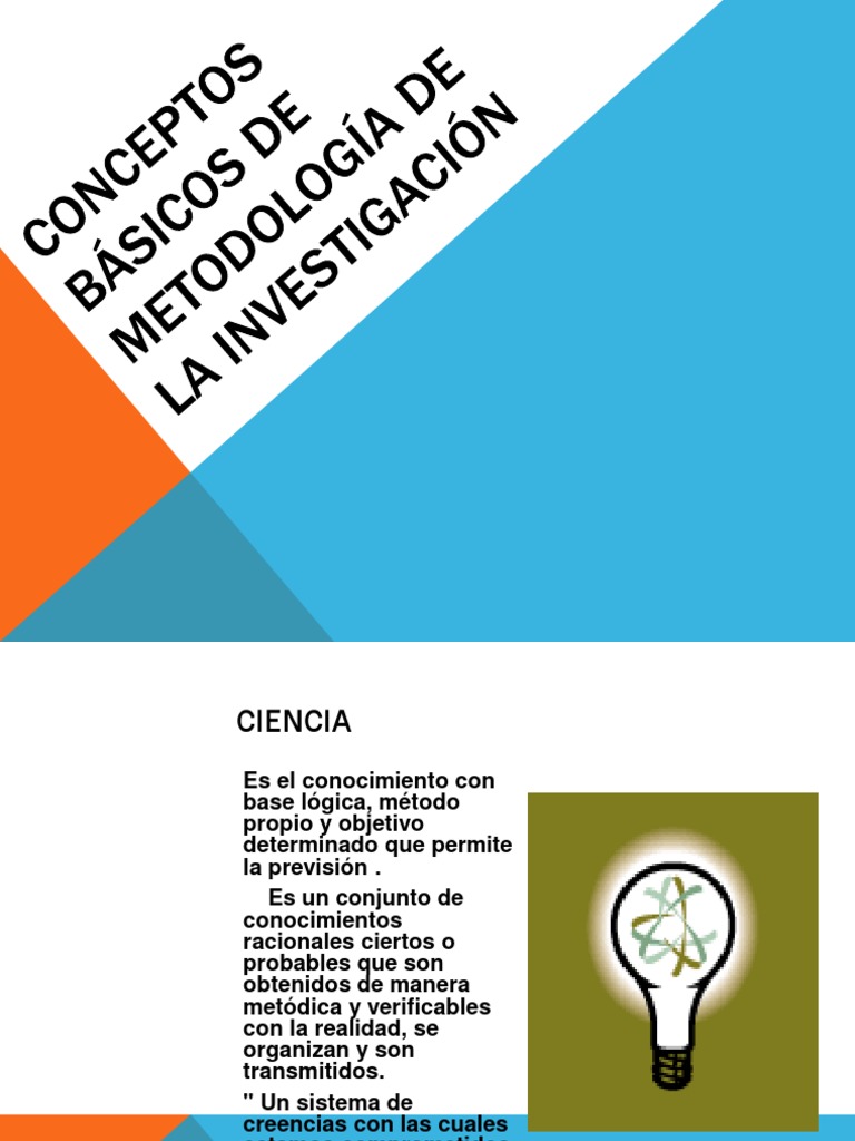 Conceptos Basicos de Metodologia de La Investigacion | Método científico | Conocimiento