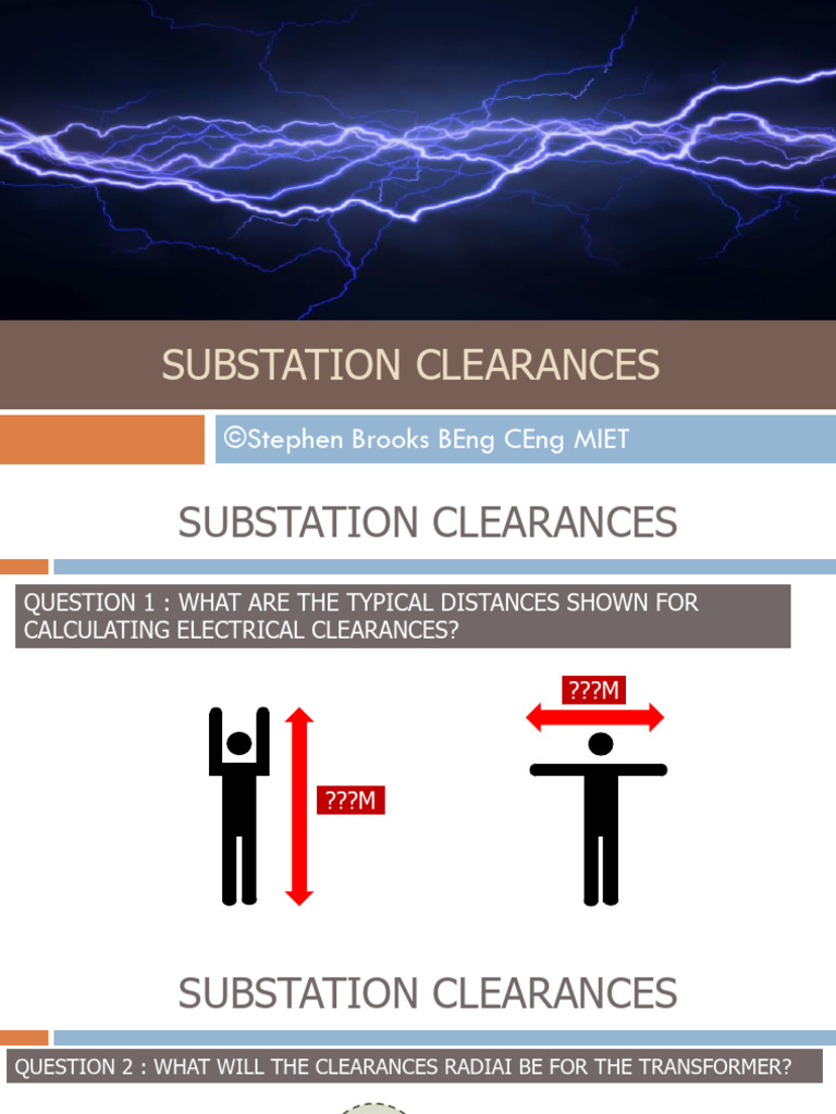 Substation Clearance Specifications | PDF | Electrical Substation ...