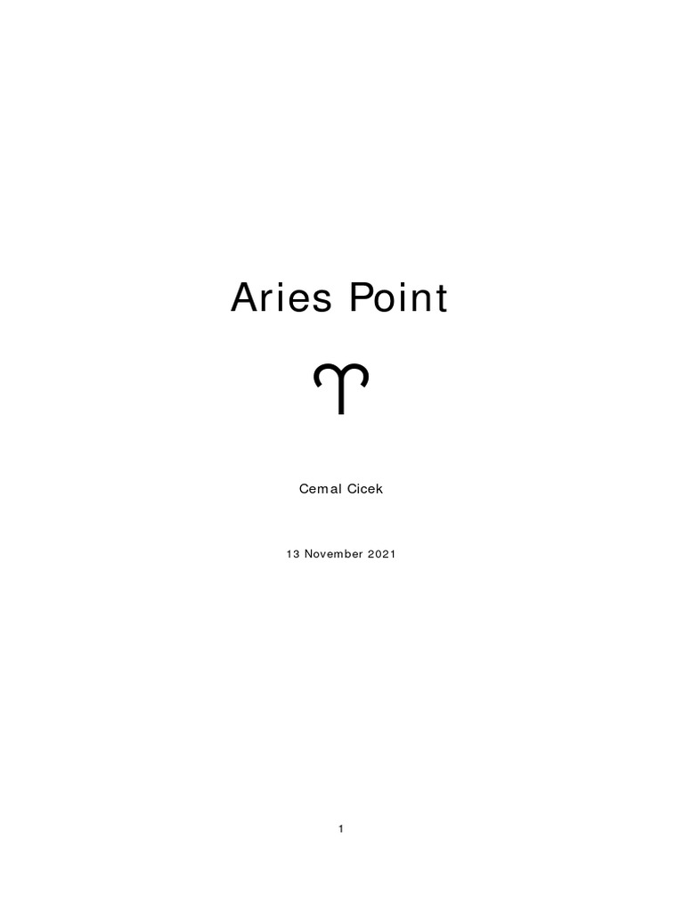 Cemal Cicek - Aries Point | PDF | Uranus | Planets