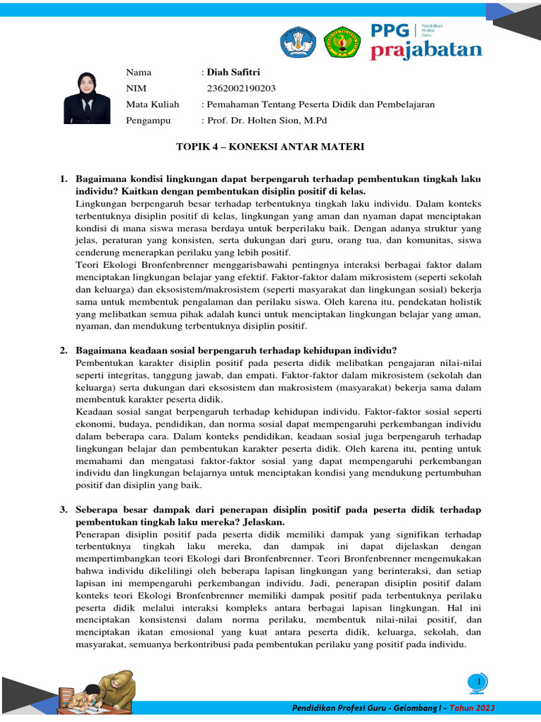 01.02.3-T4-7 Koneksi Antar Materi | PDF
