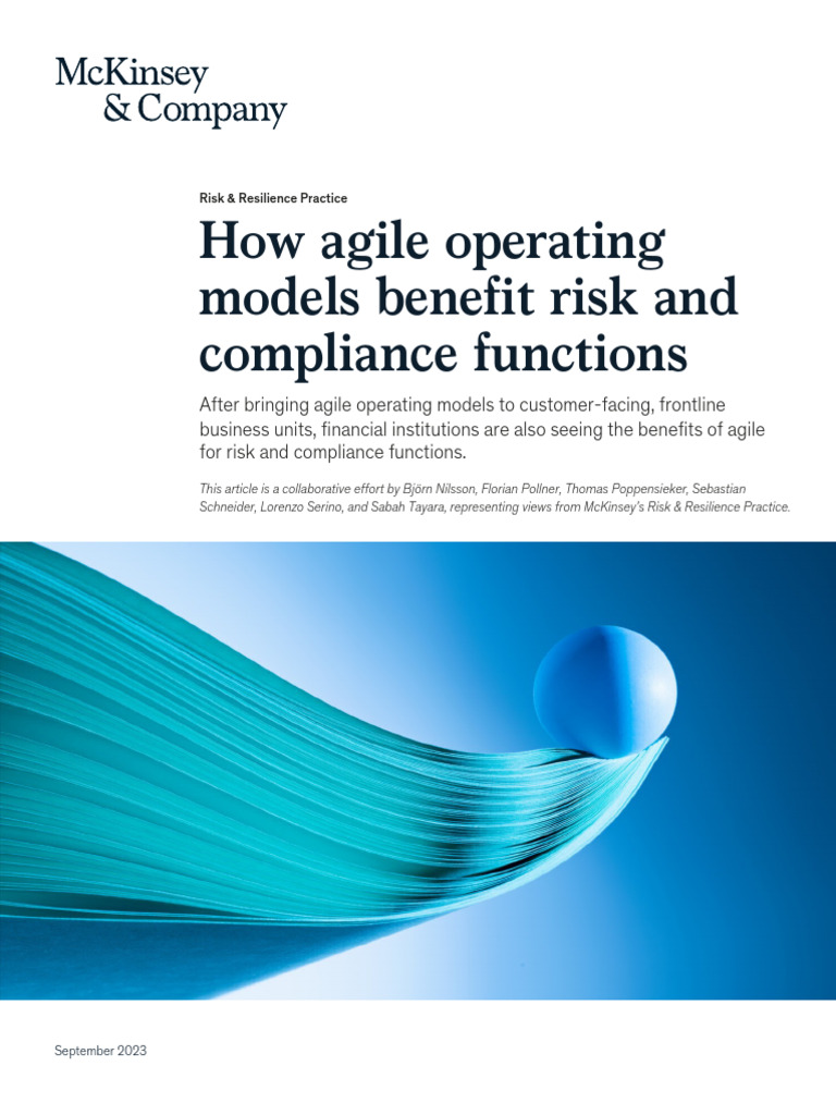 How Agile Operating Models Benefit Risk and Compliance Functions v2 ... How Agile Operating Models Benefit Risk and Compliance Functions v2 ...