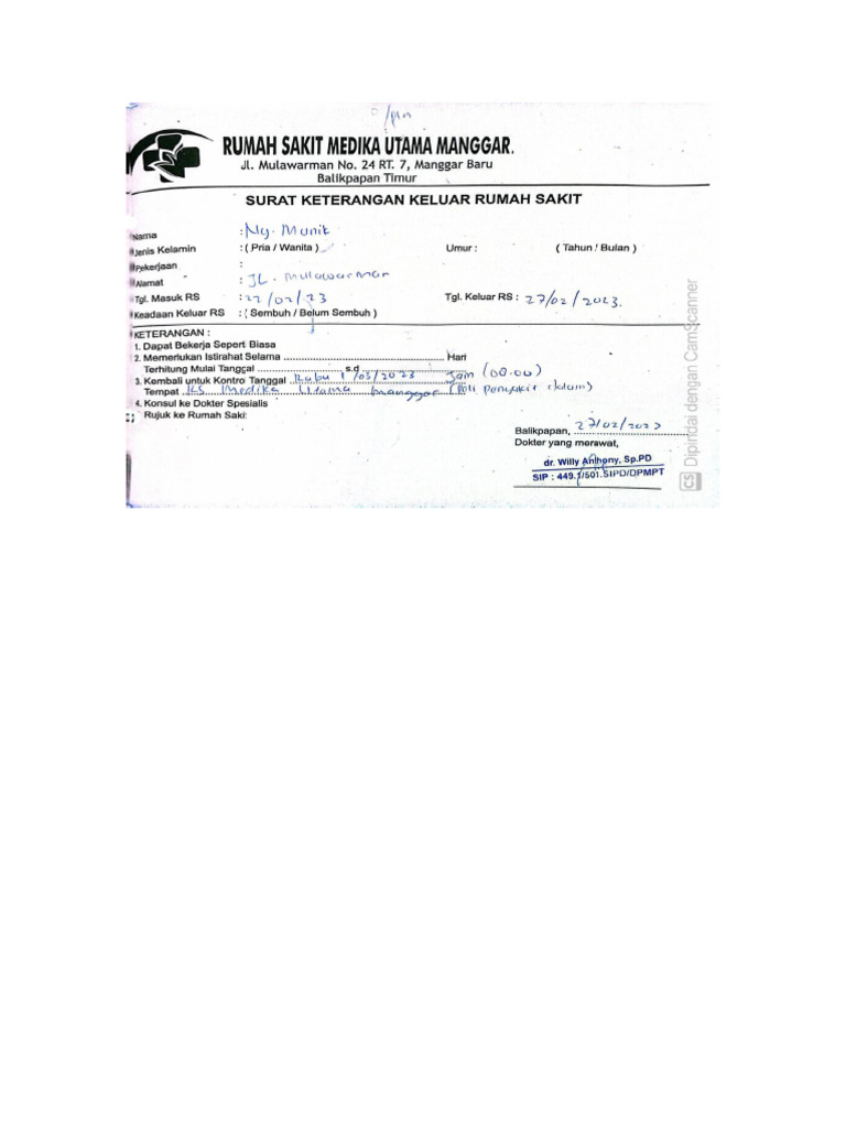 Bukti Akp 5.1 No 2 Pelaksanaan Ringkasan Pasien Pulang | PDF