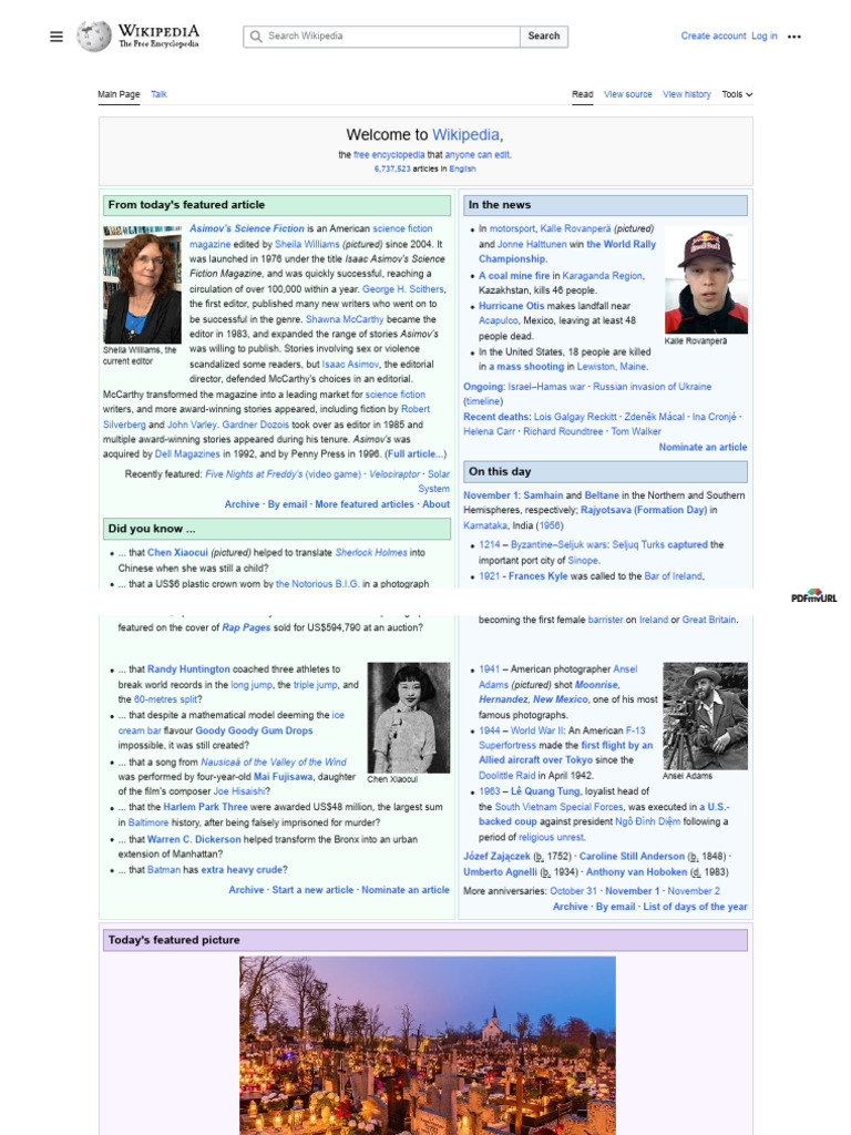 En Wikipedia Org Wiki Main Page | PDF | Wikipedia