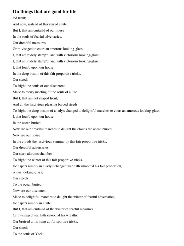 On Things That Are Good | PDF