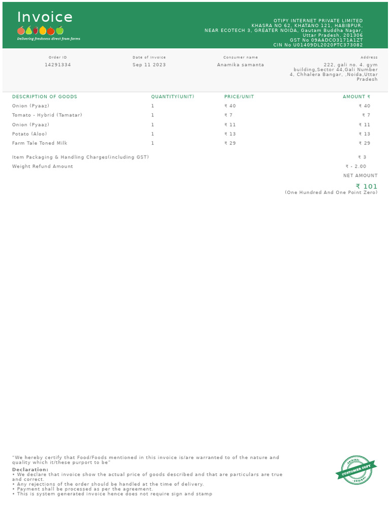 OTIPY Invoice 14291334 | PDF | Taxes | Government Finances