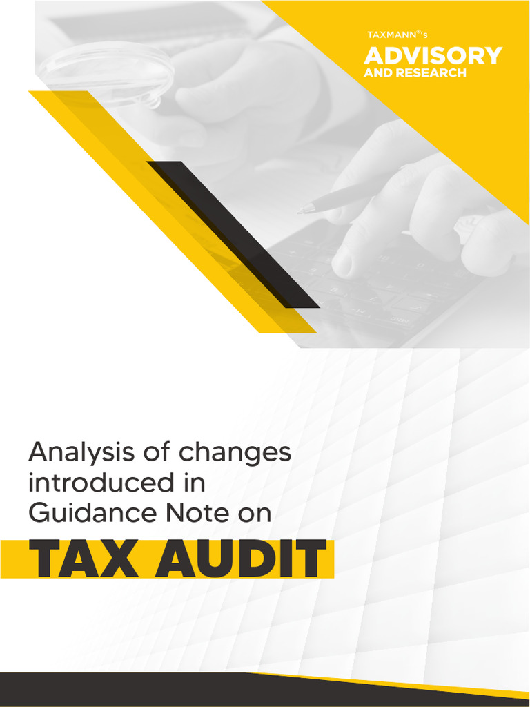 Taxmann's Analysis - Changes Introduced in Guidance Note On Tax Audit ...