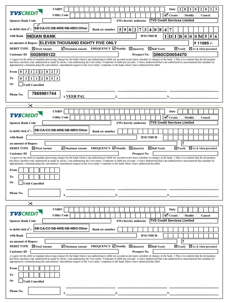 Ach Form | PDF | Debit Card | Banks
