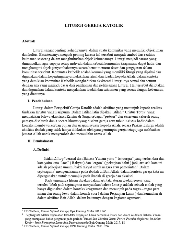 Liturgi Gereja Katholik | PDF