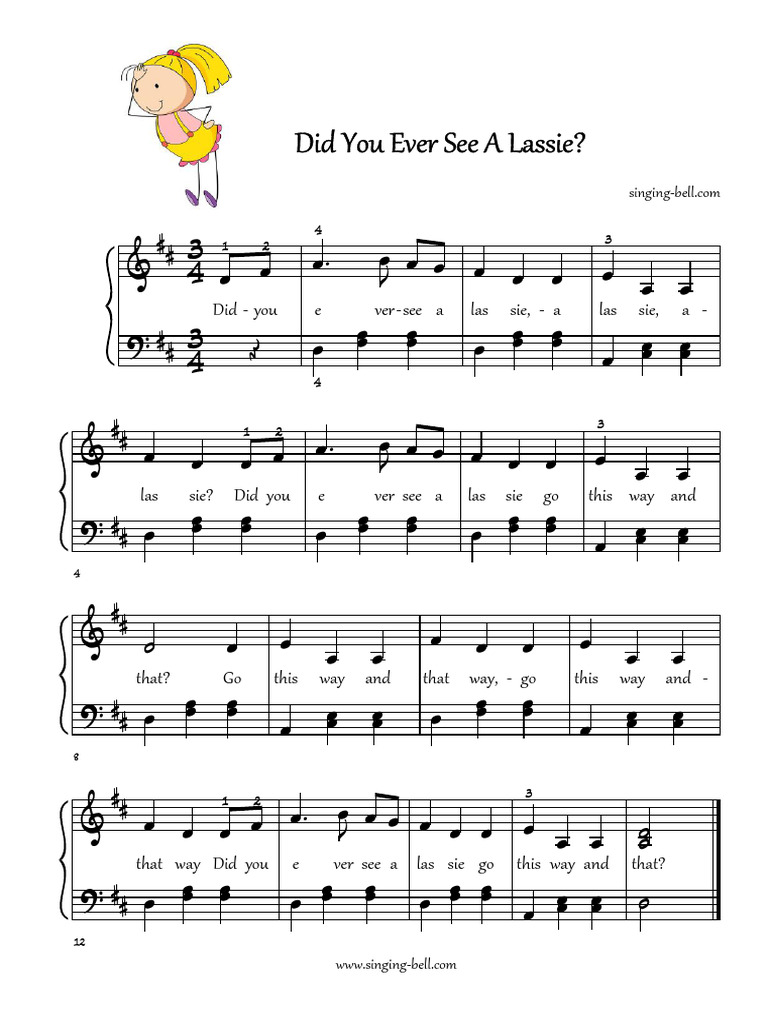 Did You Ever See A Lassie - Piano - Singing Bell | PDF