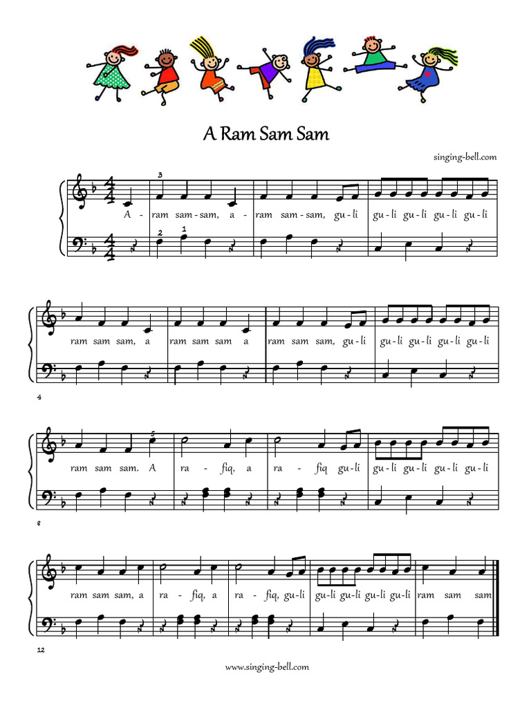 A Ram Sam Sam - Piano - Singing Bell | PDF