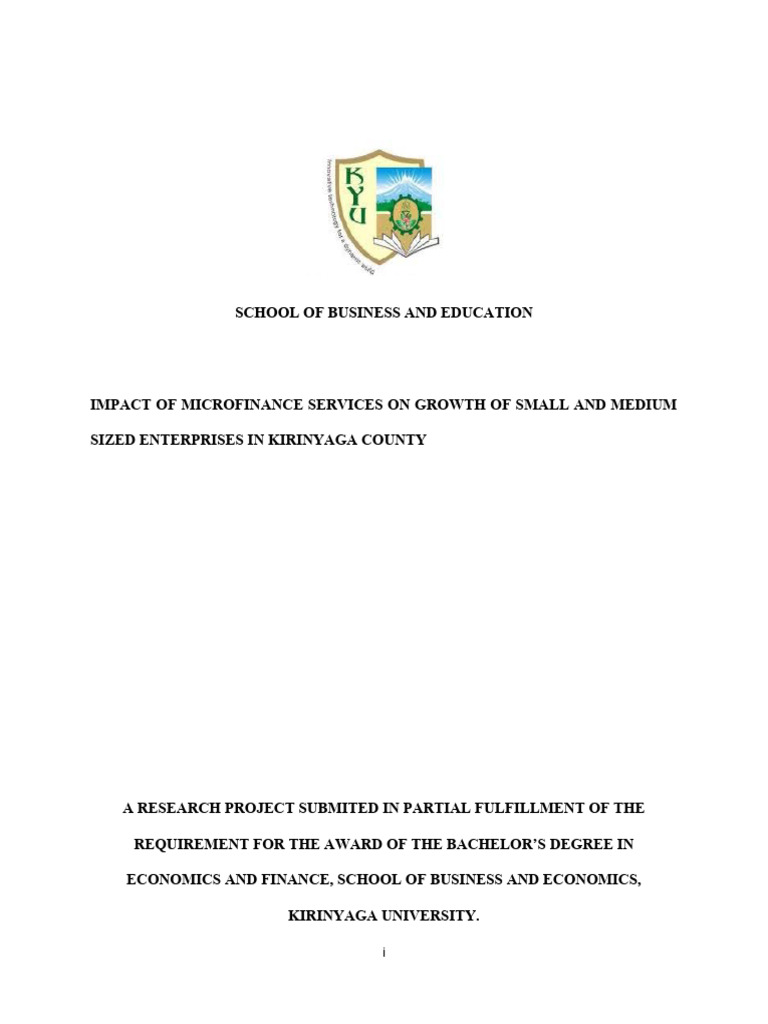 Final Project Group Iv Pdf Microfinance Small And Medium Sized