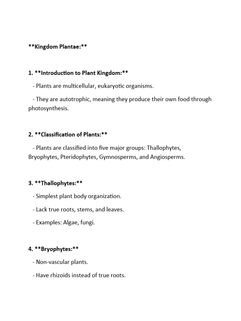Chapter 3 Kingdom Plantae (BIOLOGY 11th) | PDF | Plants | Flowers