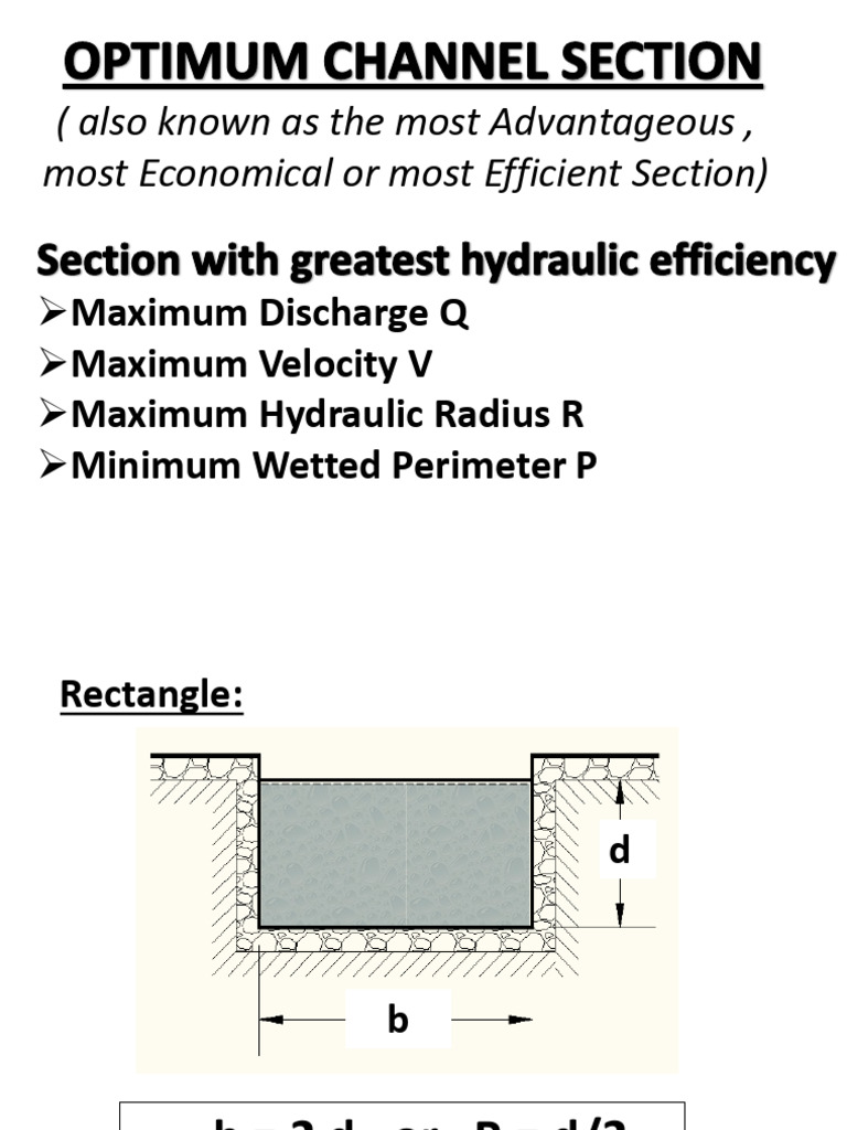 4 Optimum Channel Section | PDF | Rectangle | Geometric Shapes