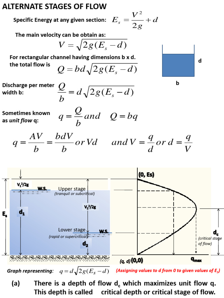 Critical Depth and Flow Stages Analysis | PDF | Fluid Dynamics ...
