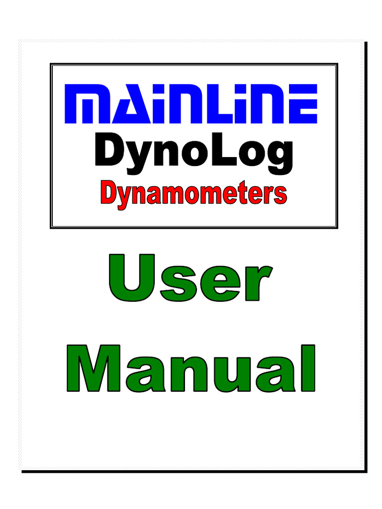 DynoLog Manual | PDF | Four Wheel Drive | Cursor (User Interface)