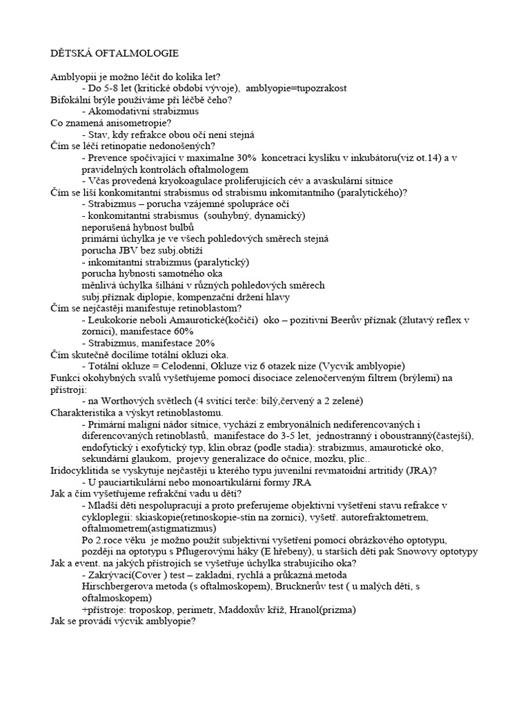 Oftalmologie | PDF