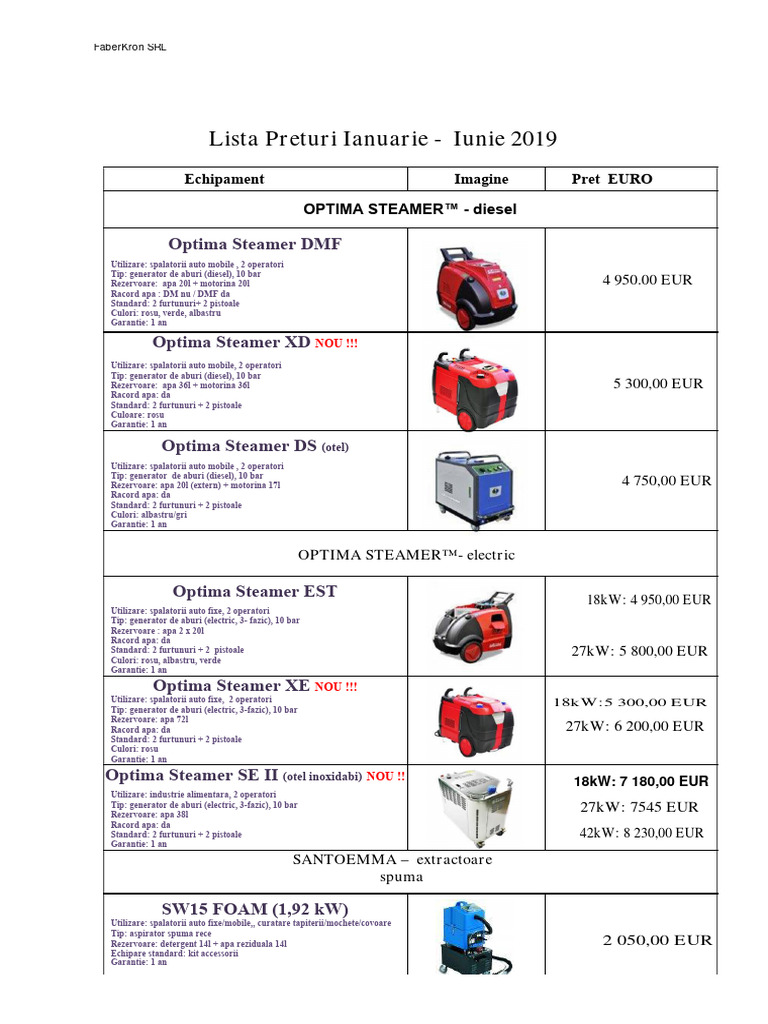 Preturi Echipamente | PDF