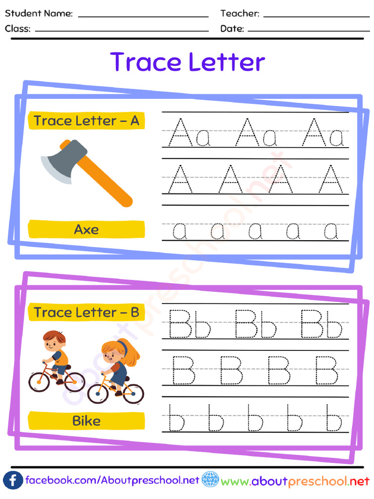 Trace Letter A B | PDF