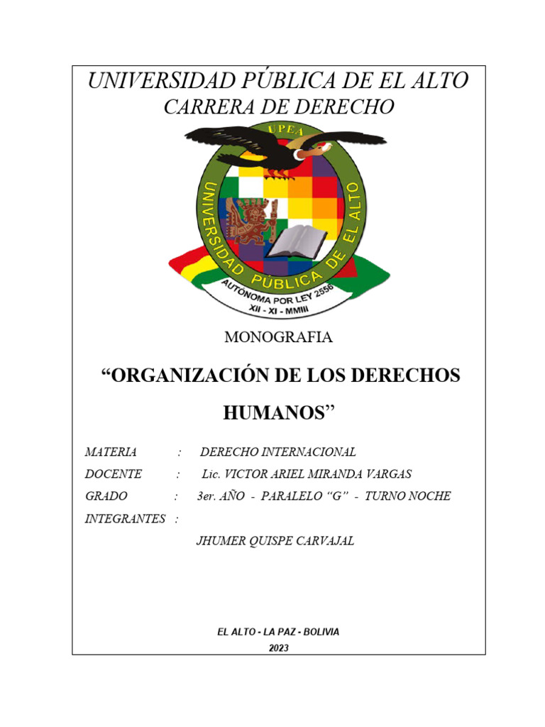 Organizacion de Los Derchos Humanos | PDF | Derechos | Justicia