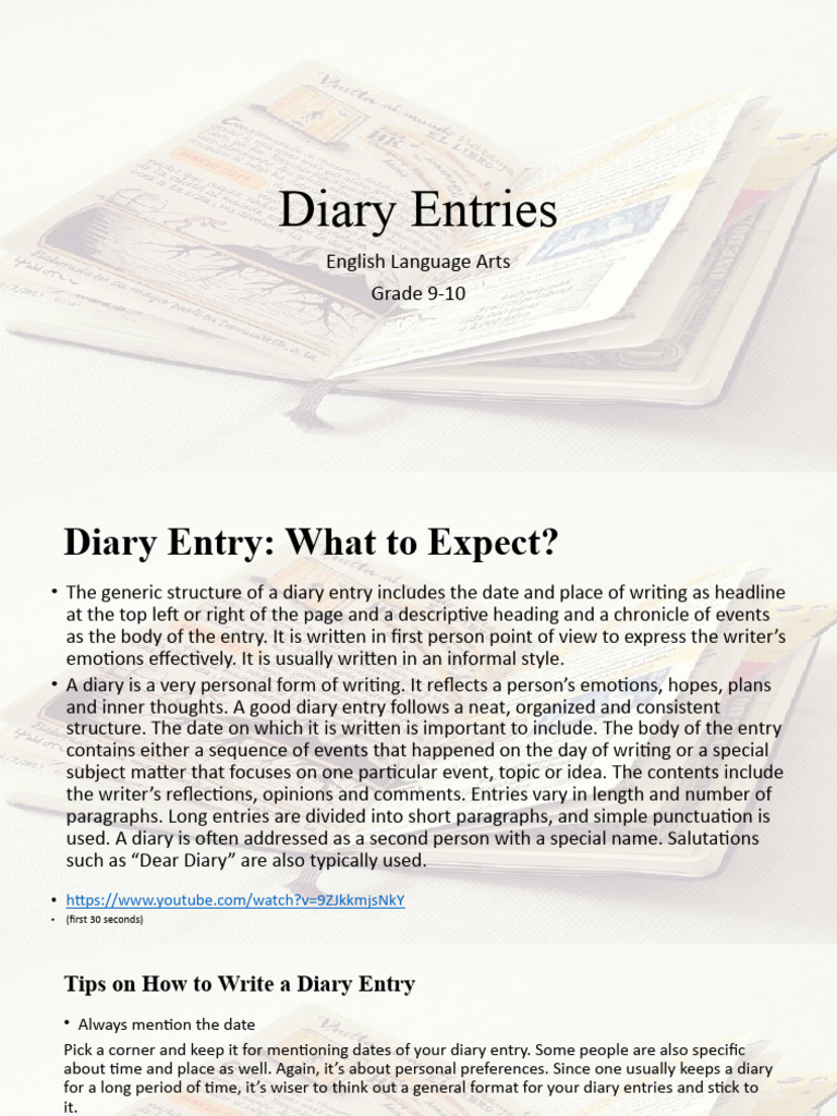Diary Entries | PDF | Diary | Thought