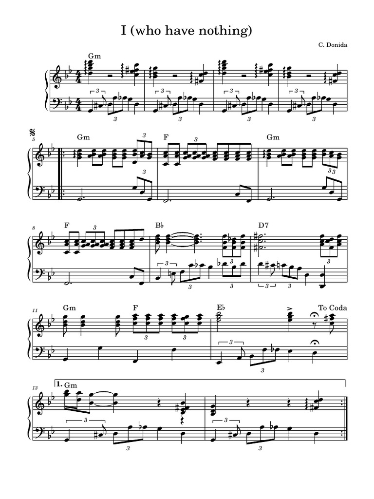 I (Who Have Nothing) | PDF