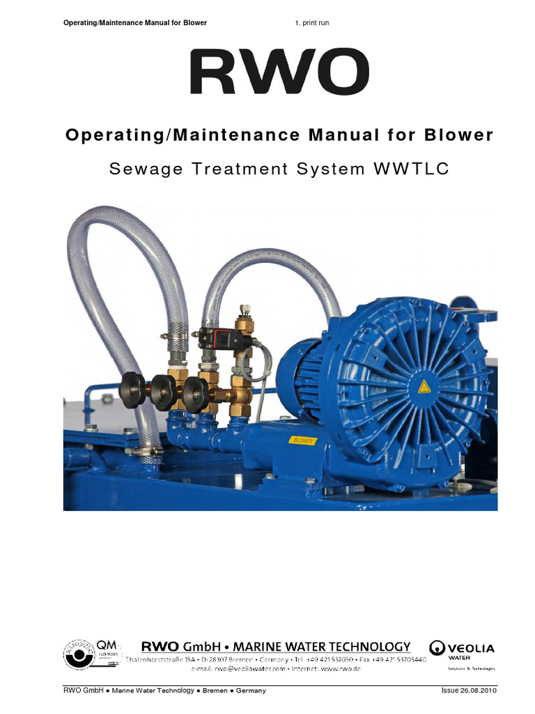 Blower Manual WWT LC 01 en | PDF | Personal Protective Equipment | Safety