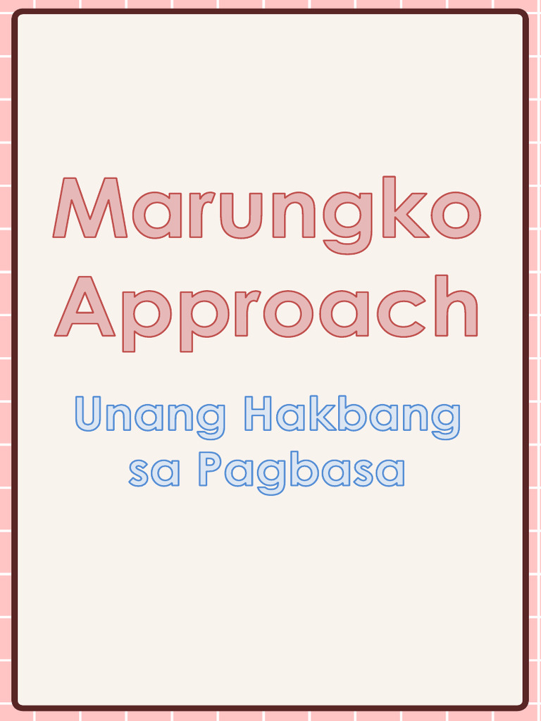 Marungko Approach Edited | PDF