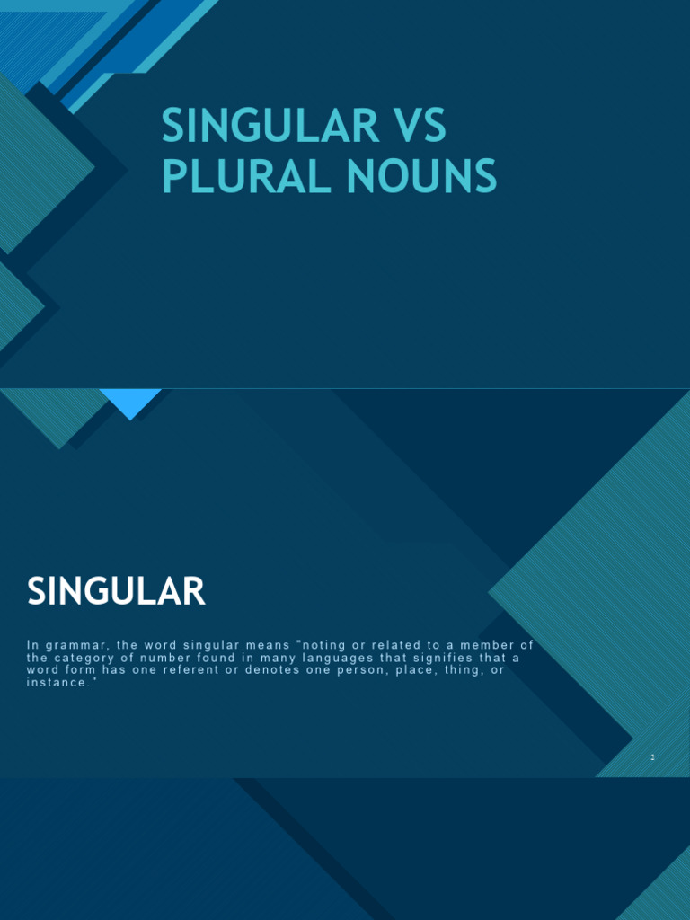 Singular Vs Plural Nouns | Download Free PDF | Grammatical Number | Plural