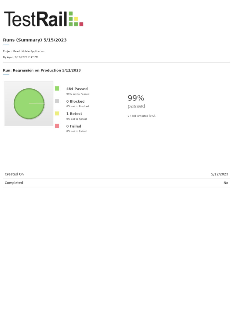 Testrail Report 883 | PDF | Password | Login