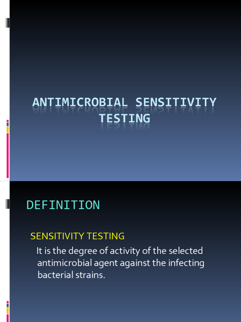 Antimicrobial Sensitivity Testing | PDF | Antimicrobial Resistance ...