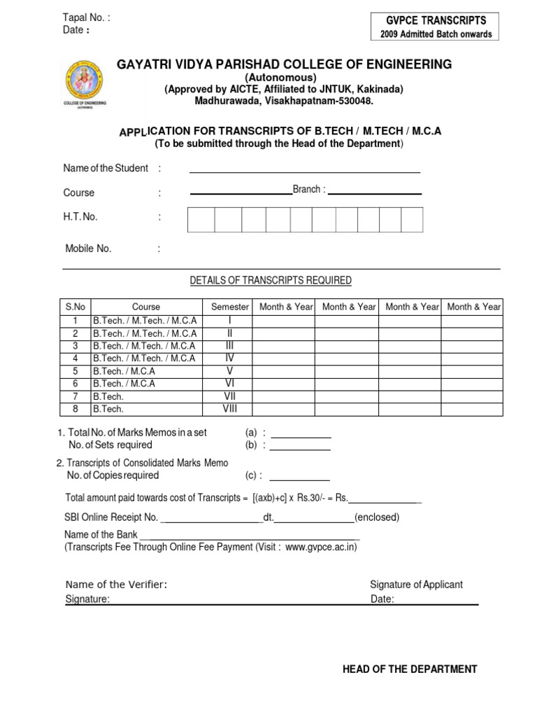 Transcripts Application | PDF | Business | Service Industries
