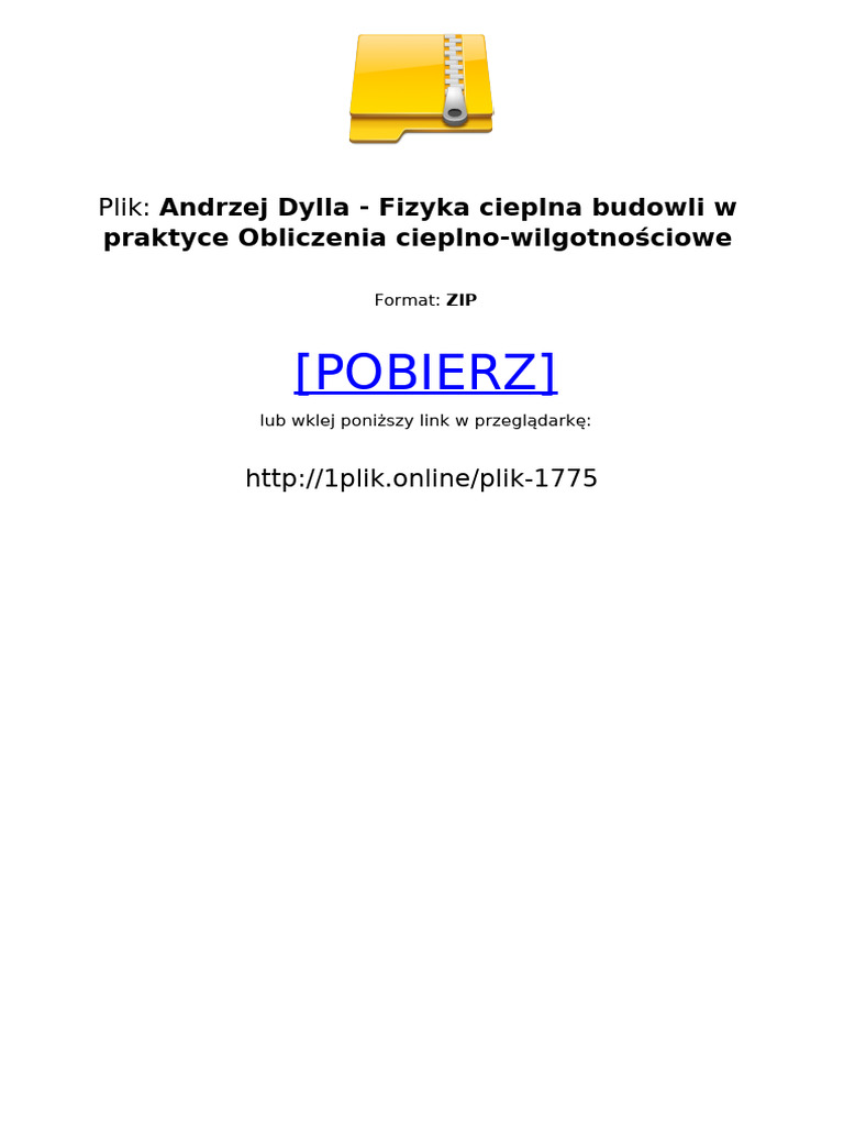 Andrzej Dylla - Fizyka Cieplna Budowli W Praktyce Obliczenia Cieplno-Wilgotnościowe | PDF