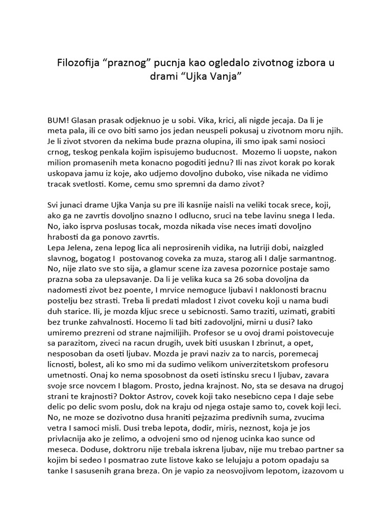 Filozofija - Ujka Vanja | PDF