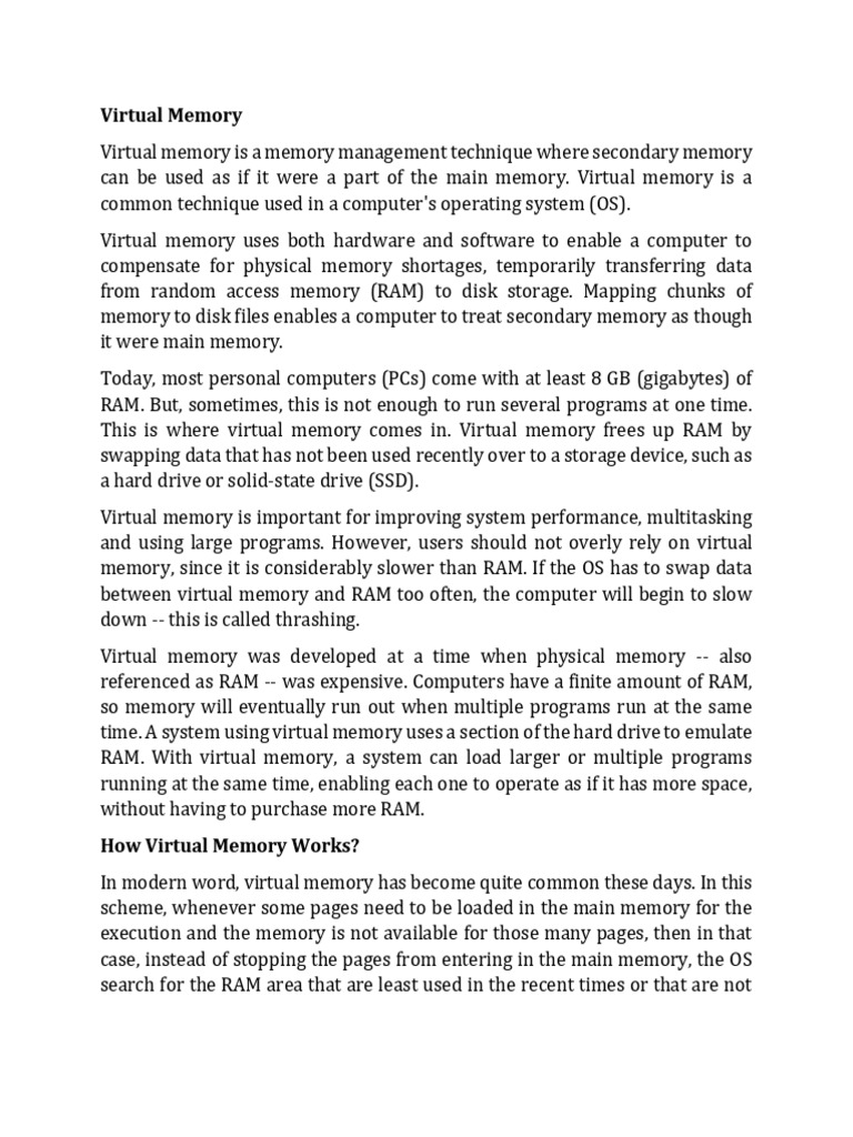 Virtual Memory & Page Replacement | PDF | Computer Data Storage ...