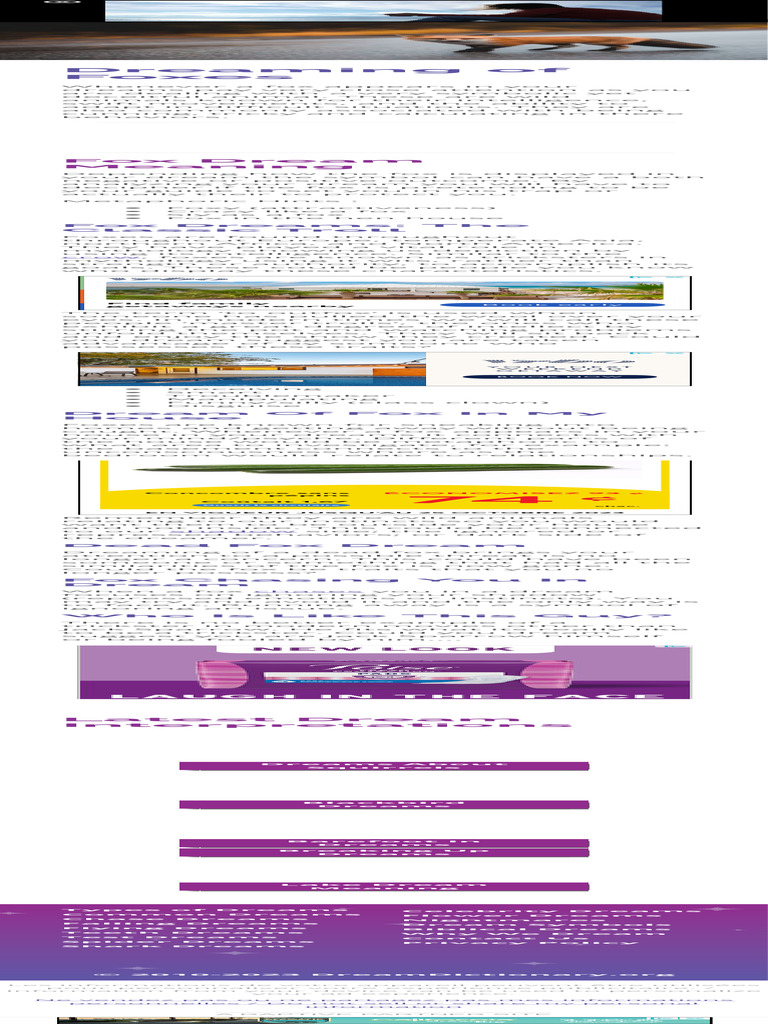 Dreaming of Foxes Dream Dictionary | PDF | Shadow (Psychology) | Fox
