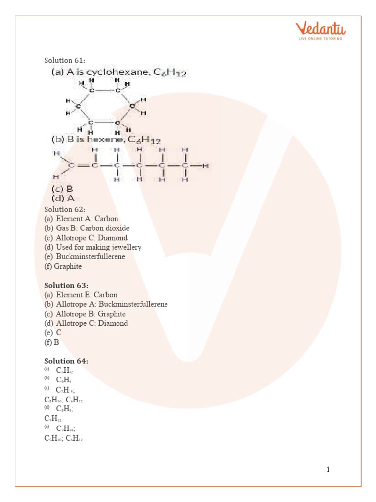 Lakhmir Singh Chemistry Class 10 Solutions Chapter 4 - Carbon and Its ...