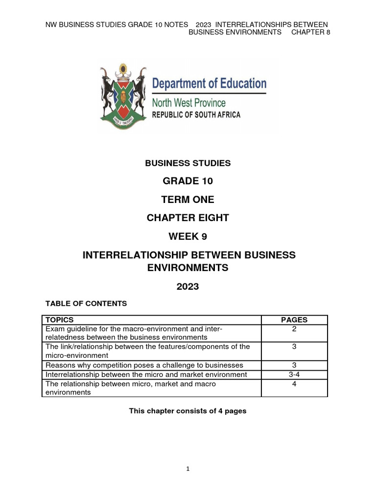 BSTD Grade 10 Week 9 Interrelationship Between Environments | PDF ...