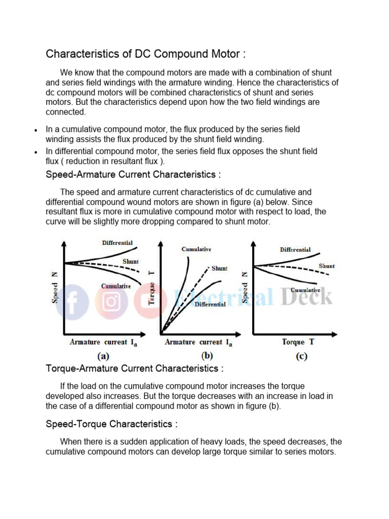 Characteristics of DC Compound Motor | PDF | Electric Motor | Electromagnetism