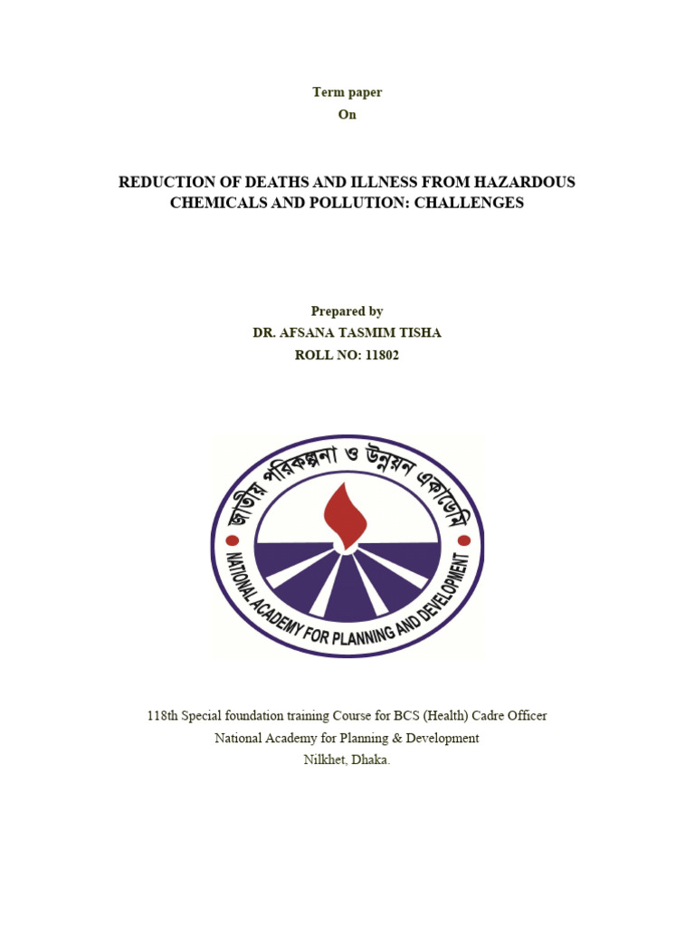 Tisha Term Paper Rev-3 | PDF | Air Pollution | Water Pollution