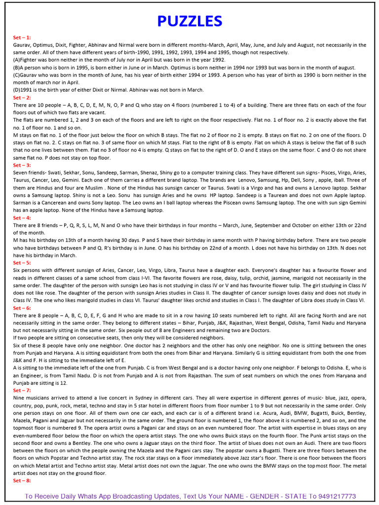 Puzzal Book | PDF