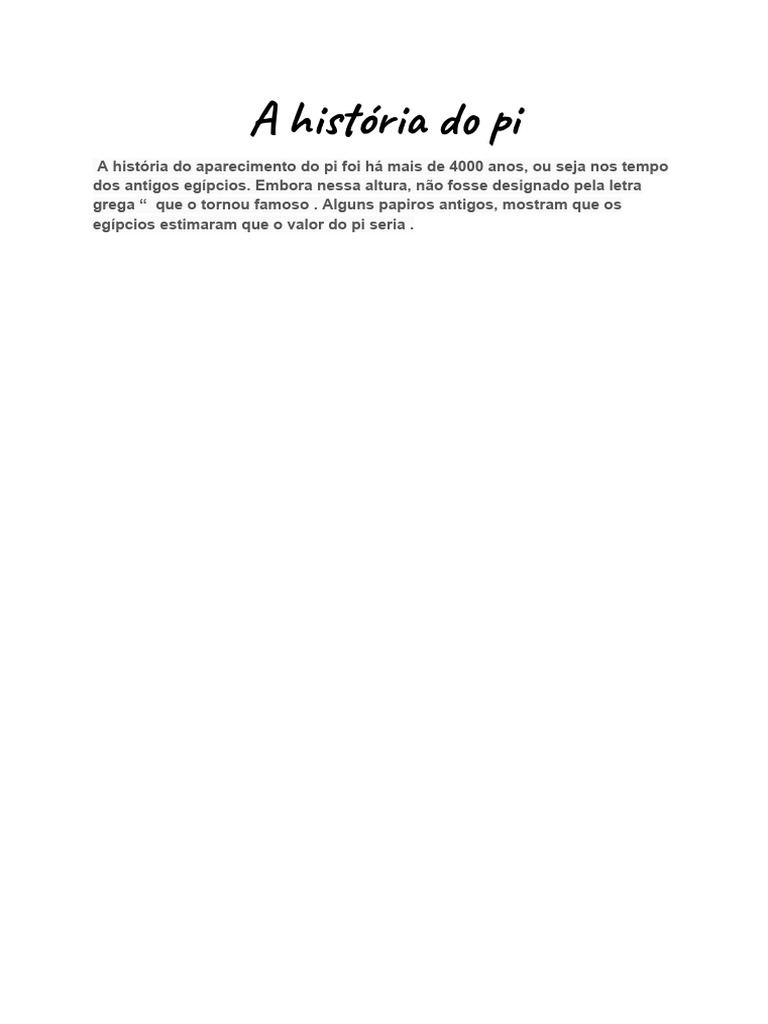 A Hist ria Do Pi PDF