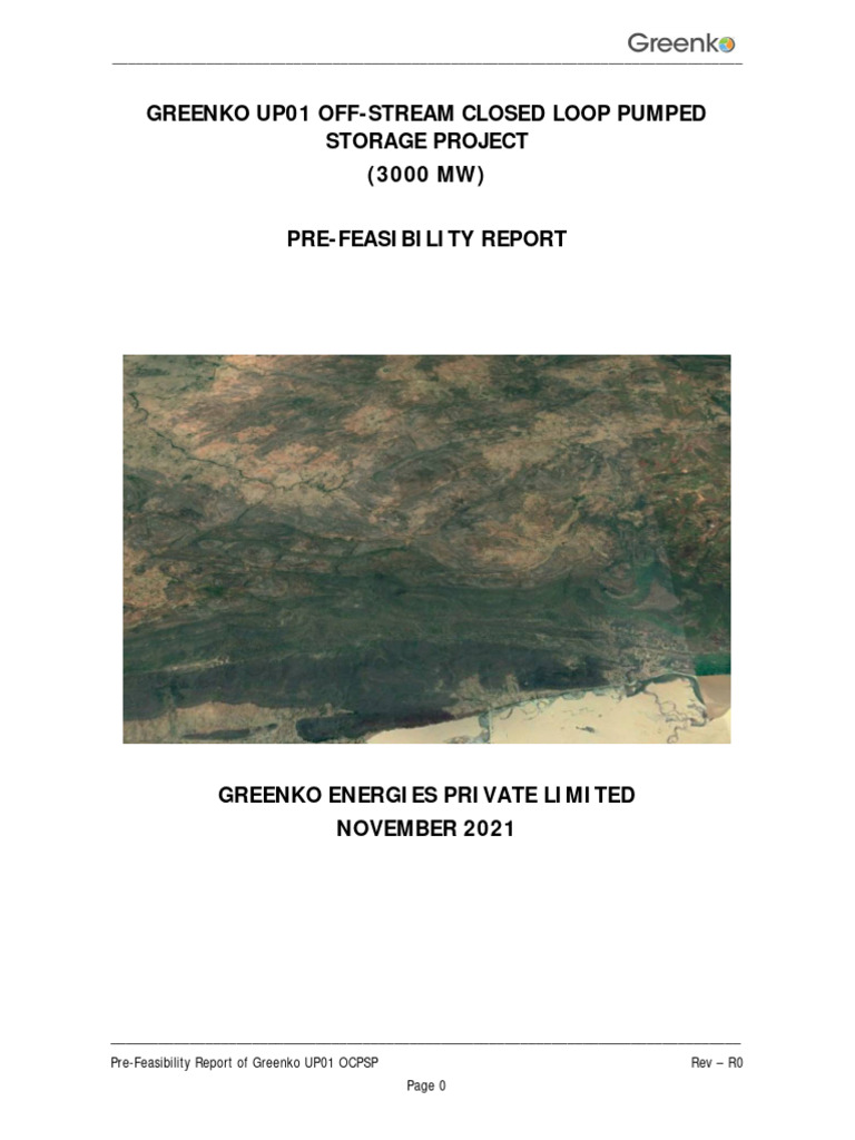 Pre-Feasibility Report - Greenko Up01 Off-Stream Closed Loop Pumped ...