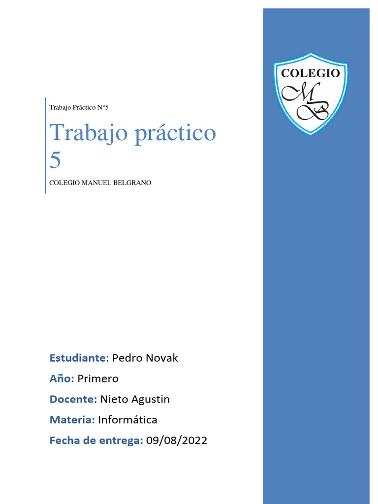 Trabajo Práctico N°5 Referencias | PDF