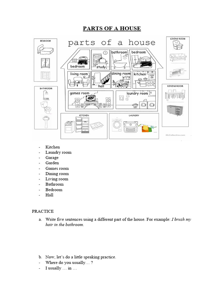 Parts of A House | PDF