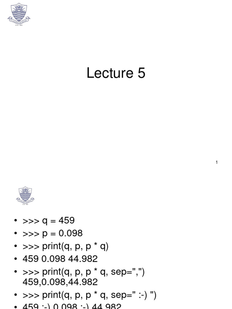 Lec5 28 9 2023 | PDF | String (Computer Science) | Computer Programming