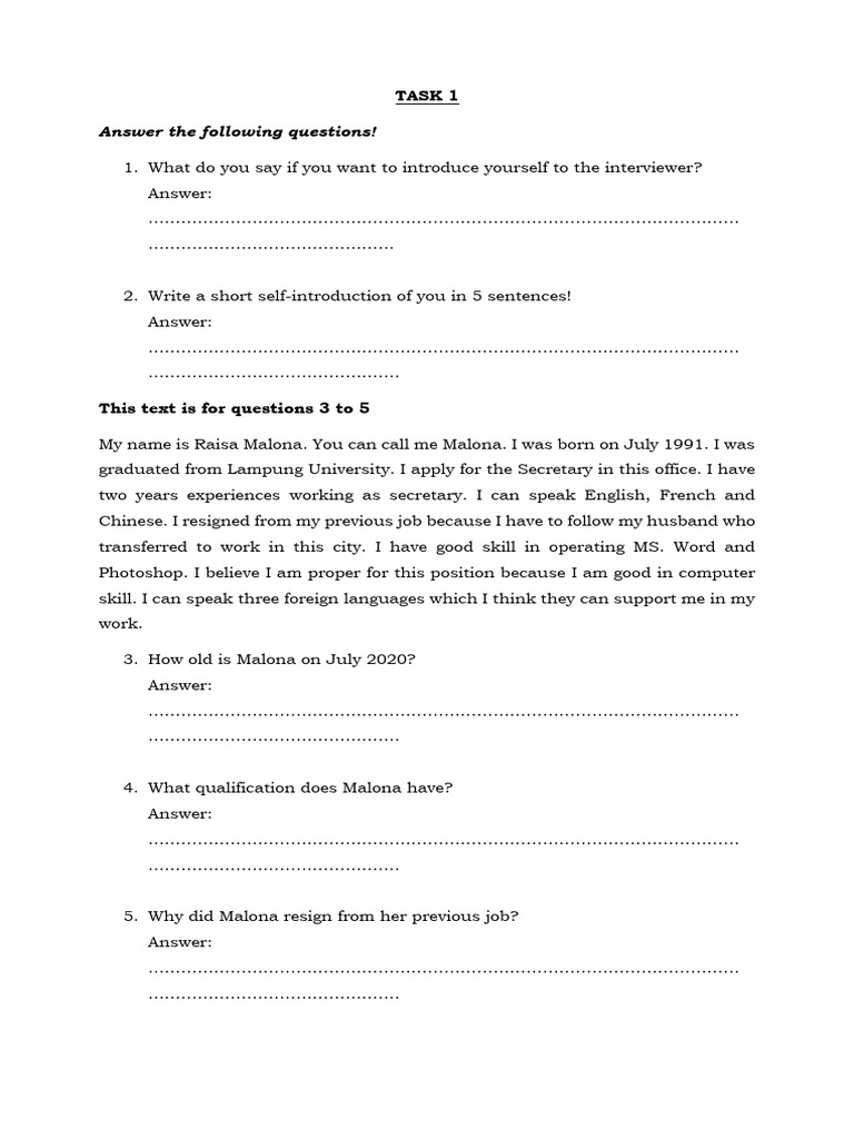 Tugas Job Interview | PDF | Human Communication | Cognition